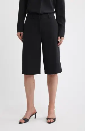 Nordstrom Tailored Bermuda Shorts - Black