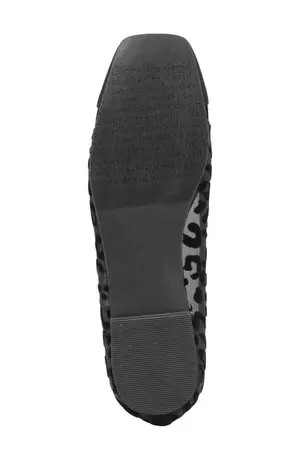 CHARLES DAVID Simply Cap Toe Ballet Flat - Black Leopard