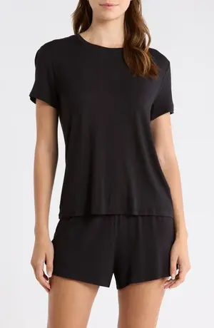 Nordstrom Jersey Shortie Pajamas Black
