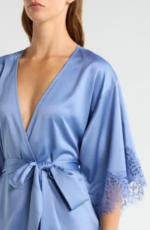 Nordstrom Midnight Satin Wrap - Blue Beyond