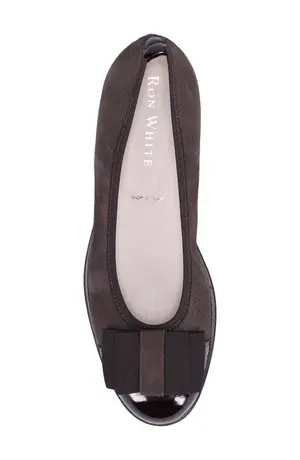 Ron White Ivale Bow Flat - Chocolate