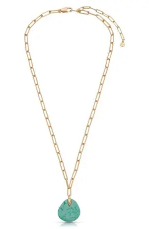 Ettika Long Stone Pendant Necklace