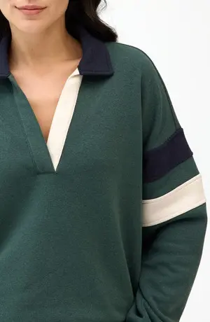 THREADS 4 THOUGHT Lourdes Colorblock Fleece Sweatshirt - Alpine/galaxy