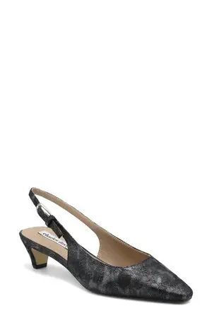 CHARLES DAVID Ficken Slingback Pump - Black-leopard Print