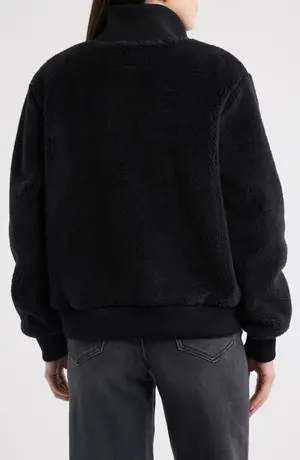 Bernardo Fleece Bomber Jacket - Black