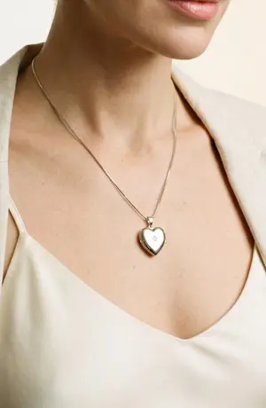 Argento Vivo Heart Locket Pendant Necklace - Silver