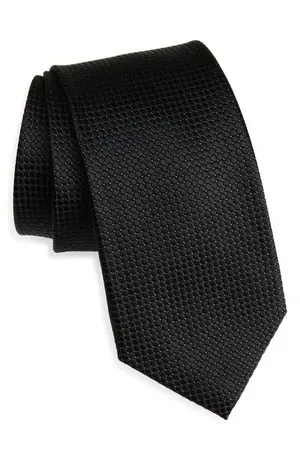 Nordstrom Dot Silk Jacquard Tie - Black