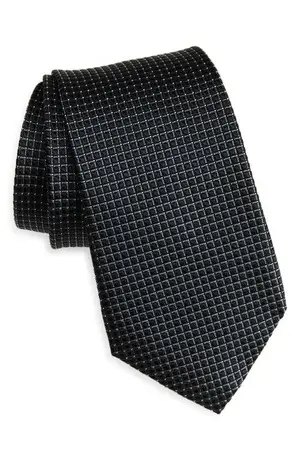 Nordstrom Textured Silk Tie Black