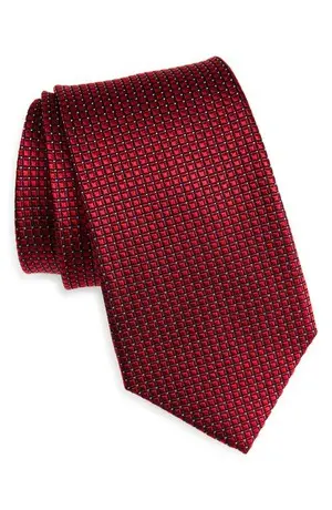 Nordstrom Textured Silk Tie Red