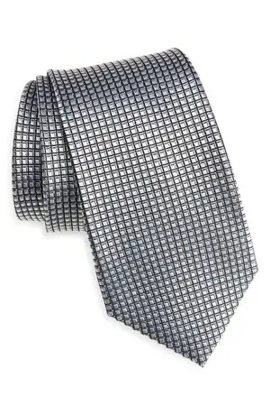 Nordstrom Textured Silk Tie Silver