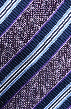 Nordstrom Stripe Silk Jacquard Neck Tie - Purple