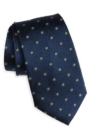 Nordstrom Geometric Silk Jacquard Neck Tie - Navy