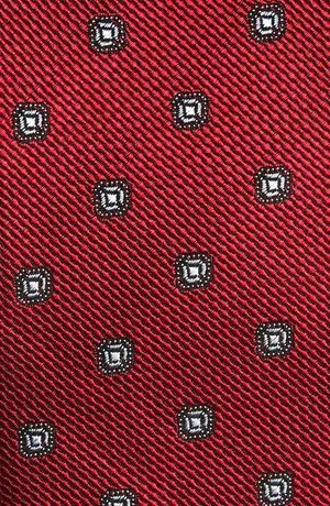Nordstrom Geometric Silk Jacquard Neck Tie - Red