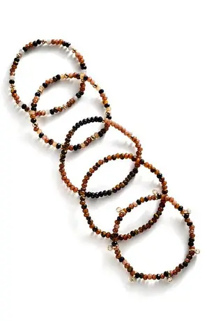 Baublebar Set Of 5 Indya Beaded Stretch Bracelets