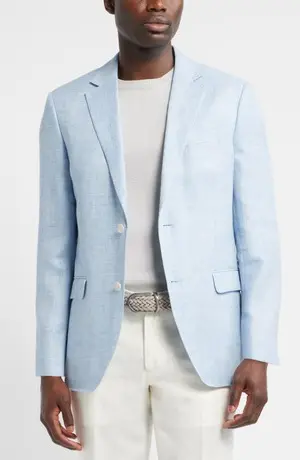 Nordstrom Henrik Trim Fit Sport Coat - Light Blue Silva Texture