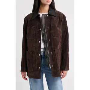 Avec Les Filles Suede Barn Coat - Wood