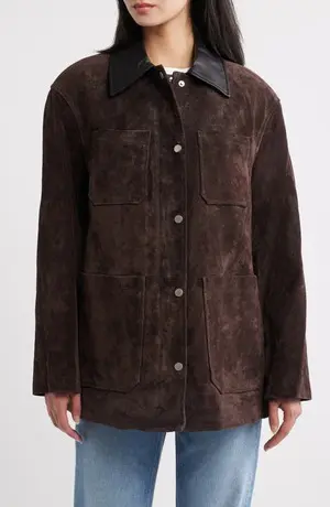 Avec Les Filles Suede Barn Coat