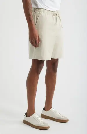 OPEN EDIT Linen Blend Shorts - Beige Birch