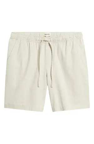 OPEN EDIT Linen Blend Shorts - Beige Birch