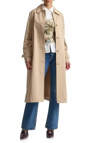Avec Les Filles Oversize Cotton Blend Trench Coat - Birch