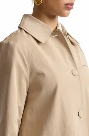 Avec Les Filles Oversize Cotton Blend Trench Coat