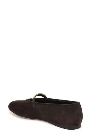 FAVORITE DAUGHTER Maddie Mary Jane Ballet Flat - Coffee Suede