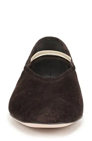 FAVORITE DAUGHTER Maddie Mary Jane Ballet Flat - Coffee Suede