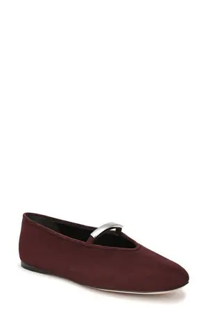 FAVORITE DAUGHTER Maddie Mary Jane Ballet Flat - Wine Suede