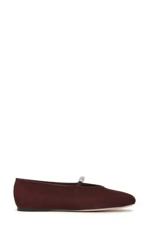 FAVORITE DAUGHTER Maddie Mary Jane Ballet Flat - Wine Suede