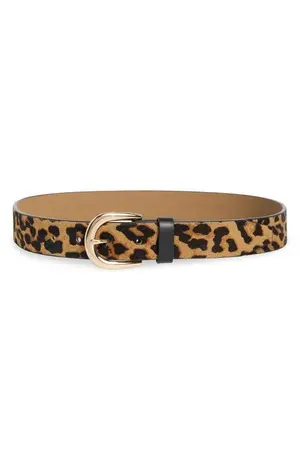 Nordstrom Melony Genuine Calf Hair Belt - Leopard