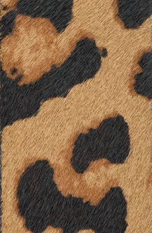Nordstrom Genuine Calf Hair Belt With Animal Print - Leopard