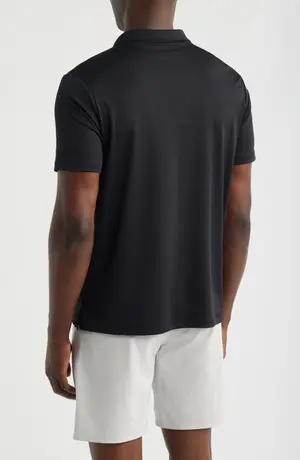 Zella Textured Golf Polo - Black