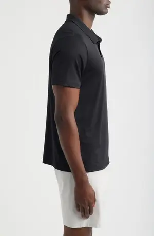 Zella Textured Golf Polo - Black