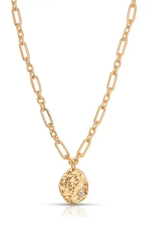 Ettika Textured Pendant Necklace
