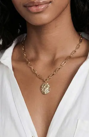 Ettika Textured Pendant Necklace