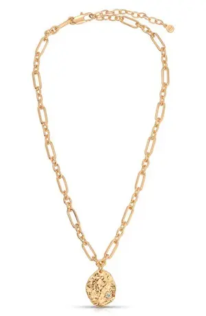 Ettika Textured Pendant Necklace