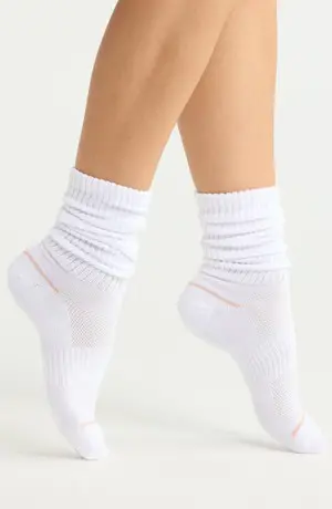 Nordstrom Athleisure Slouch Assorted 3-pack Crew Socks - White