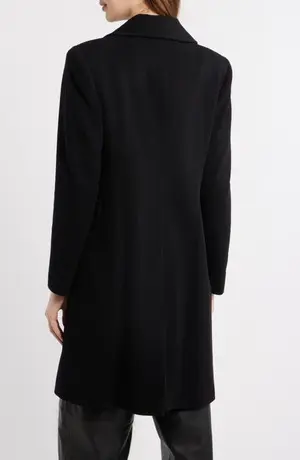 Fleurette Cara Loro Piana Cashmere & Wool Peak Lapel Coat