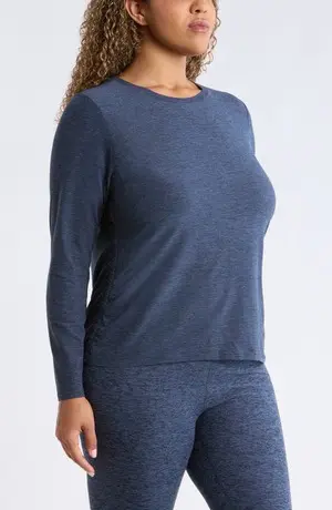 Zella Restore Soft Ruched Long Sleeve T-shirt