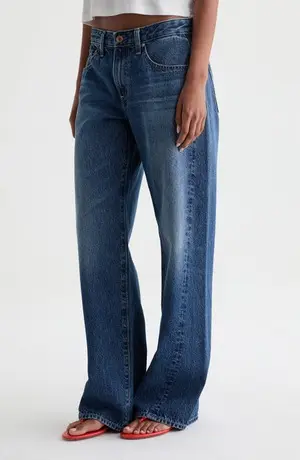 Ag Adria Low Rise Wide Leg Jeans - Capacity