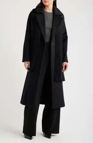 Donna Karan New York Belted Scarf Coat