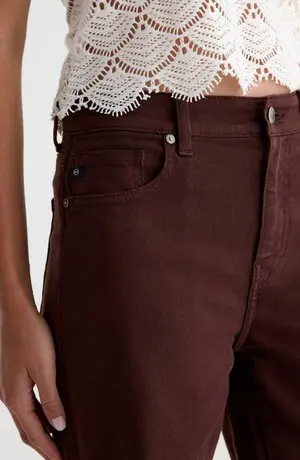Ag Saige High Waist Raw Hem Wide Leg Jeans