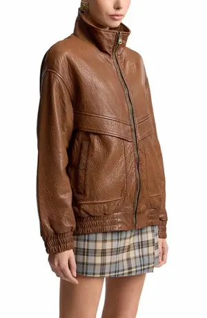 Avec Les Filles Oversized Leather Jacket