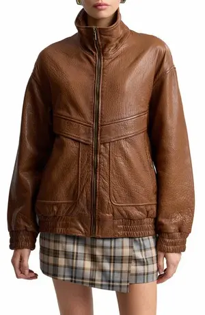 Avec Les Filles Oversized Leather Jacket