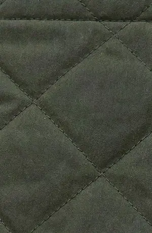 Barbour Theodora Quilt Trim Cotton & Nylon Vest - Olive