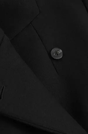 REISS Max Wool Blend Wrapover Coat - Black