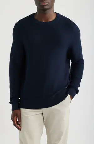 Nordstrom Cotton & Silk Sweater Navy Sapphire