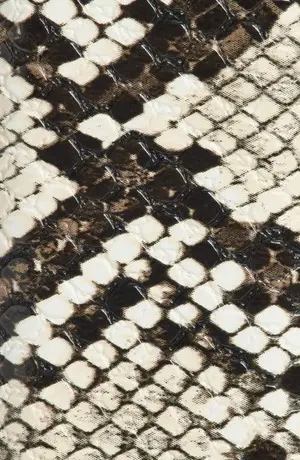 Nordstrom Janae Croc Effect Belt - Snake- Silver