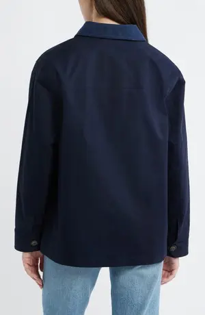 Bernardo Cotton Stretch Twill Jacket - Navy