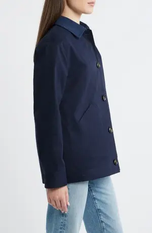 Bernardo Cotton Stretch Twill Jacket - Navy